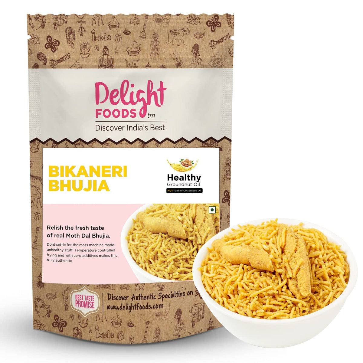 Bikaneri Bhujia – Authentic, Fresh & Crispy Snack|300g Pack – Delight Foods