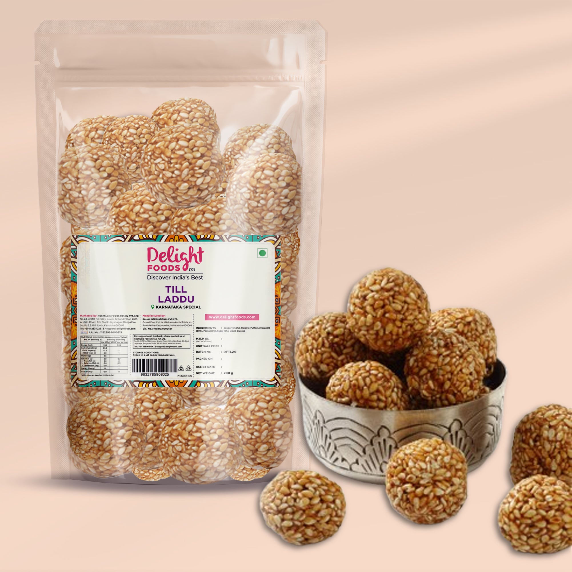 Delicious Till Laddu 200g - Healthy Indian Snack – Delight Foods